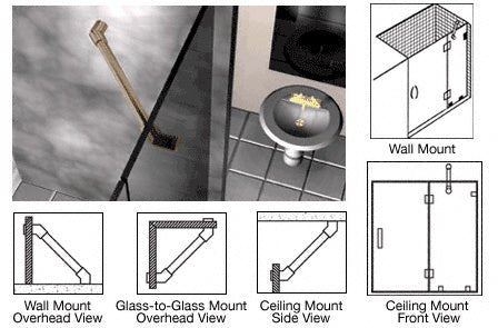 39" Wall Mounted Support Bar SUP1350RB - Shower Hardware