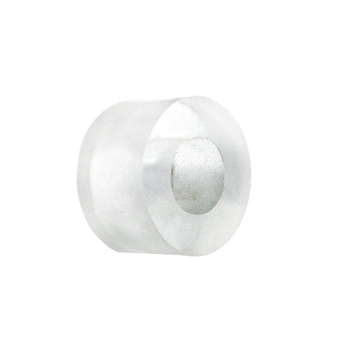 Acrylic Back-to-Back Shower Door Pull Handle with Brushed Nickel Rings ...