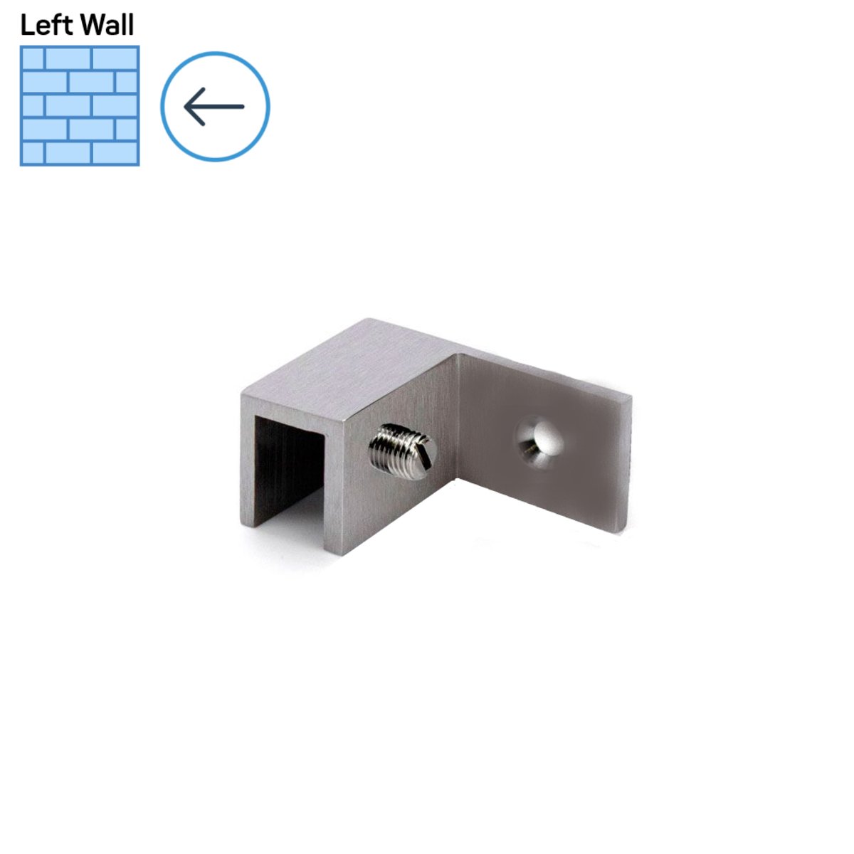 Left Side Sleeve Over Clamp SLE-90-LW-Brushed Nickel - Shower Hardware