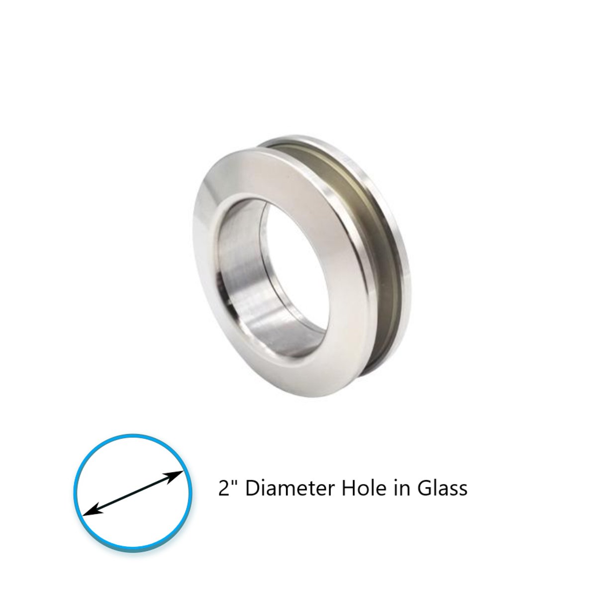 MC-001-Thru Glass Finger Pull MC-001-Brushed Nickel - Shower Hardware