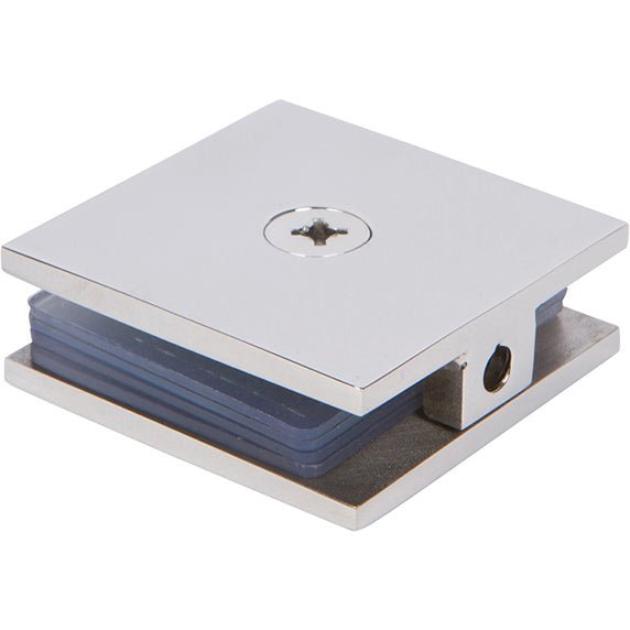 Square Wall Mount Glass Clamp SDGCSCP - Shower Hardware